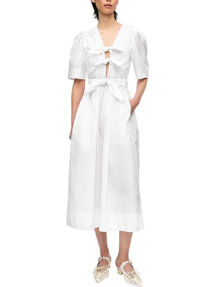 GANNI Ganni Stretch Cotton Midi Dress